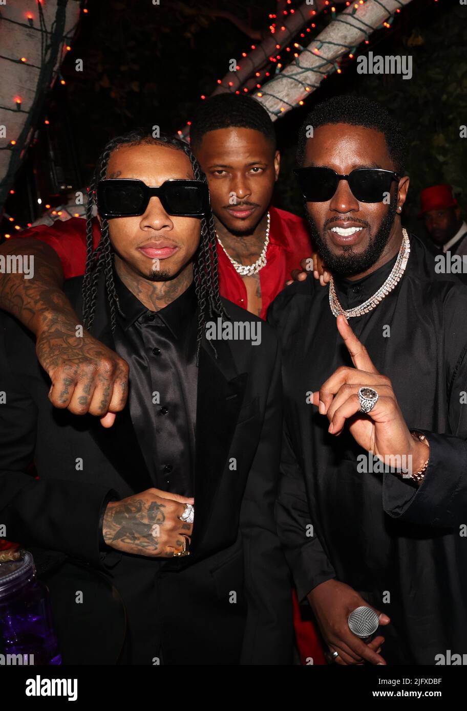 Beverly Hills, Ca. 26th June, 2022. Tyga, YG & Diddy at the Diddy BET ...