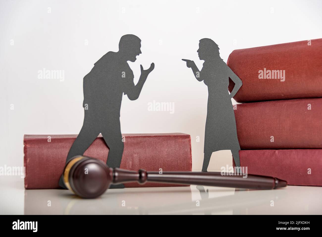 Silhouette symbol. Child custody. Family law proceedings. Divorce ...