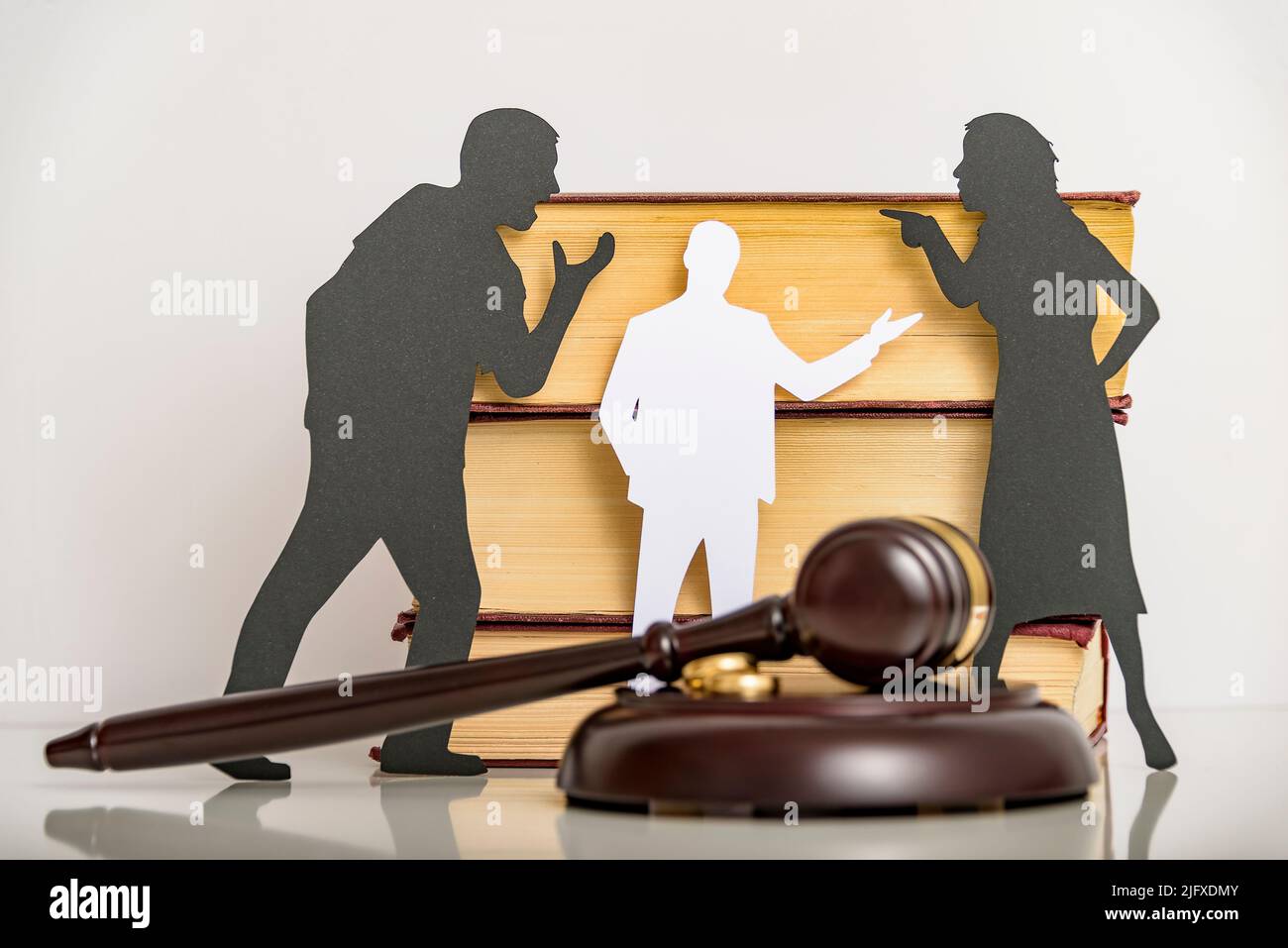 Silhouette symbol. Child custody. Family law proceedings. Divorce ...