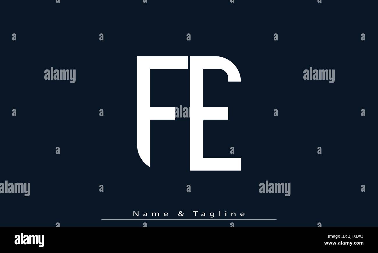 Alphabet letters Initials Monogram logo FE , EF Stock Vector Image ...