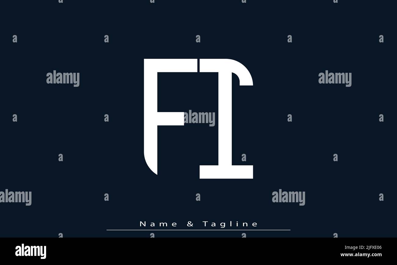 Alphabet letters Initials Monogram logo FI , IF Stock Vector Image ...