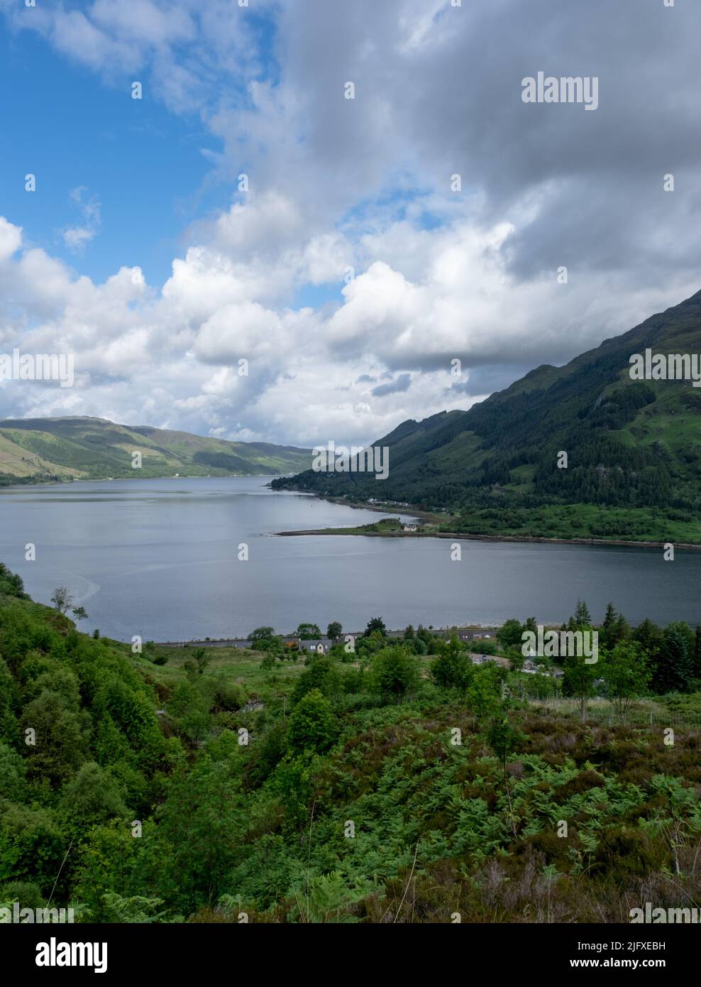 Looking out to the north across Loch Duich from the climb to the Five ...