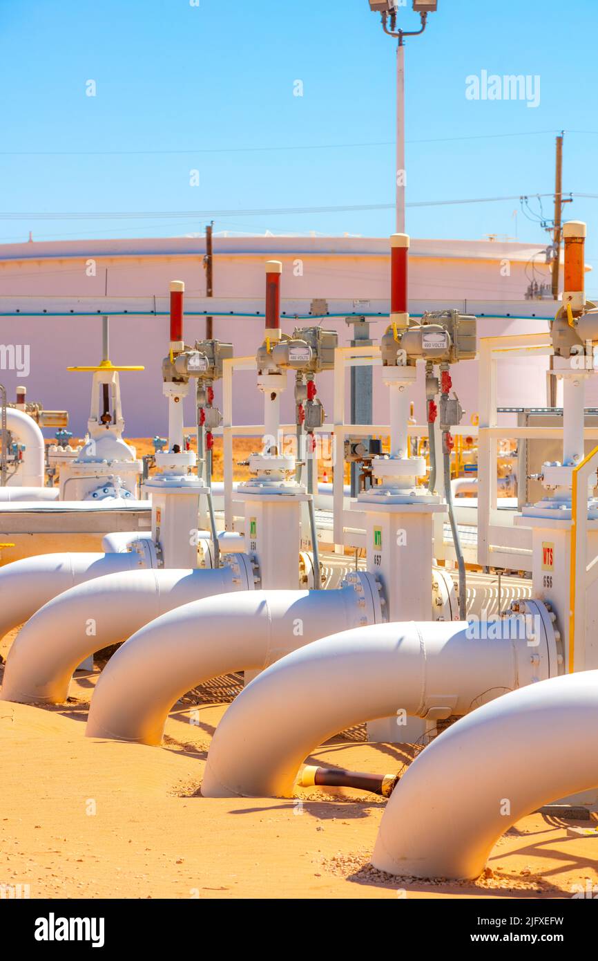 Oil Tank Farm in West Texas Stock Photo - Alamy