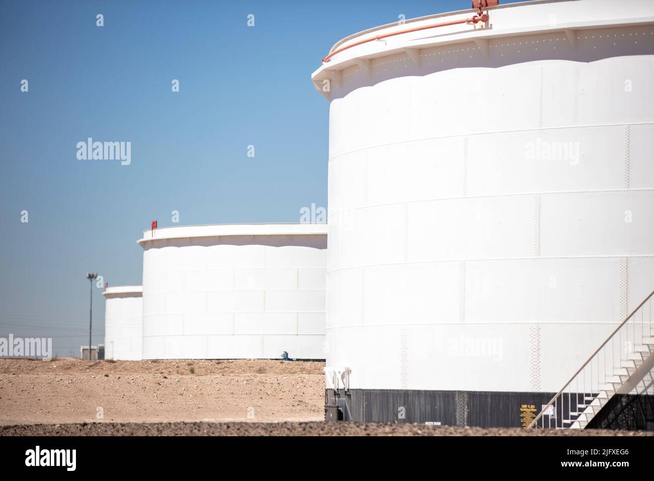 Oil Tank Farm in West Texas Stock Photo - Alamy