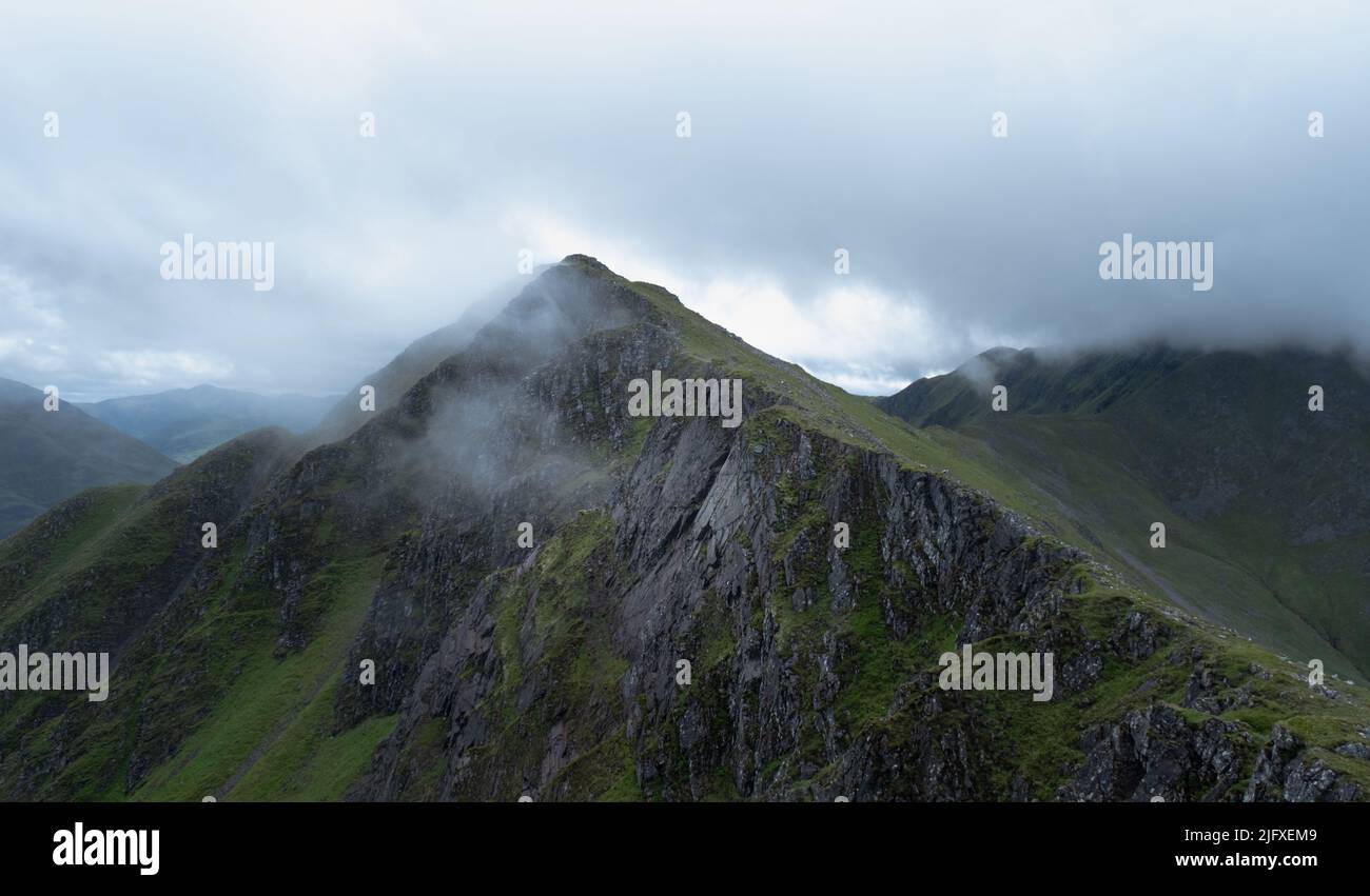 Walking along the Five Sisters of Kintail Ridge as the Clouds Descend ...