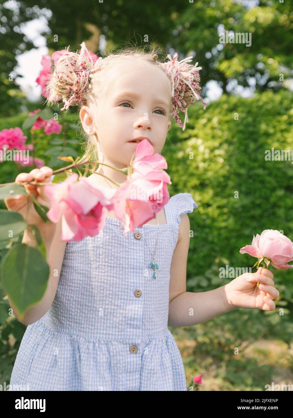 Little daughter rose hi-res stock photography and images - Alamy
