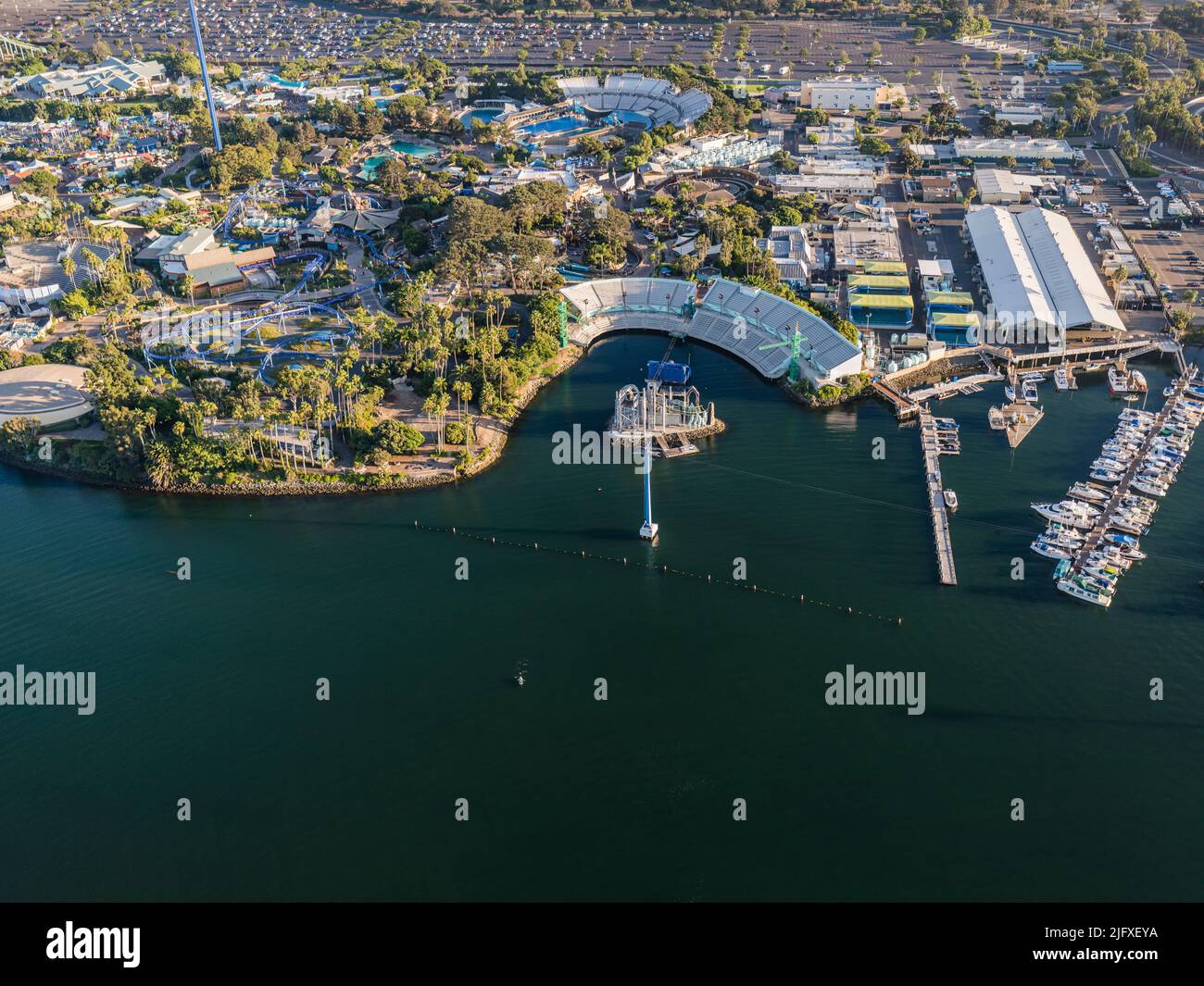 SeaWorld San Diego Theme Park - Aerial Photography Stock Photo - Alamy