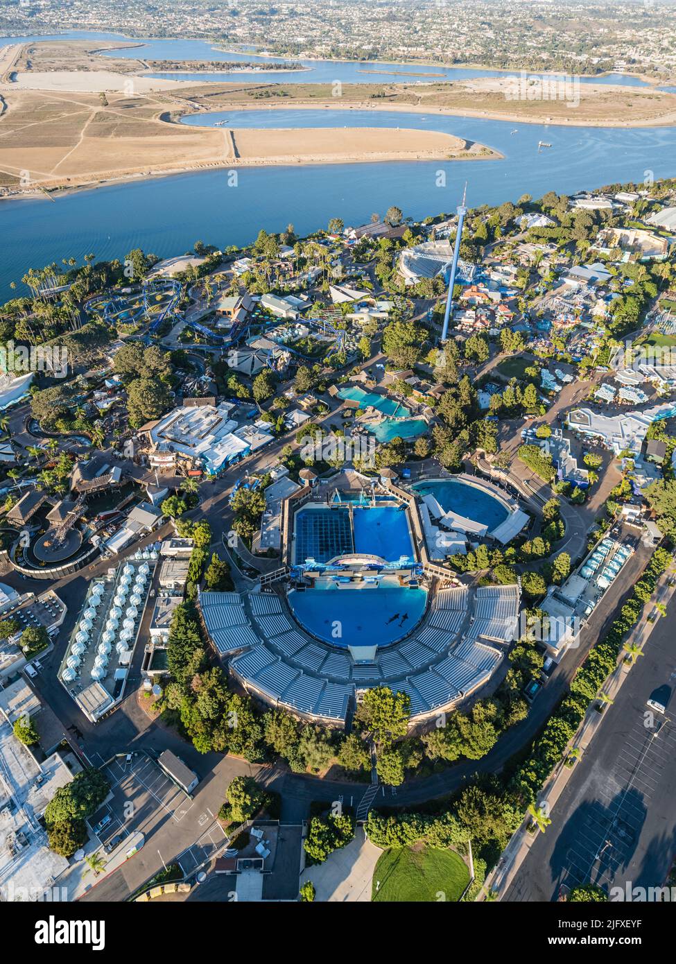 SeaWorld San Diego Theme Park - Aerial Photography Stock Photo - Alamy