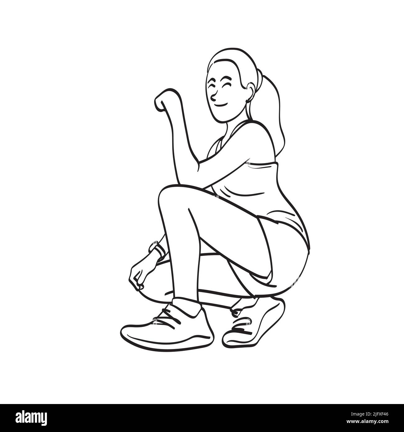 Resting after run Stock Vector Images - Alamy