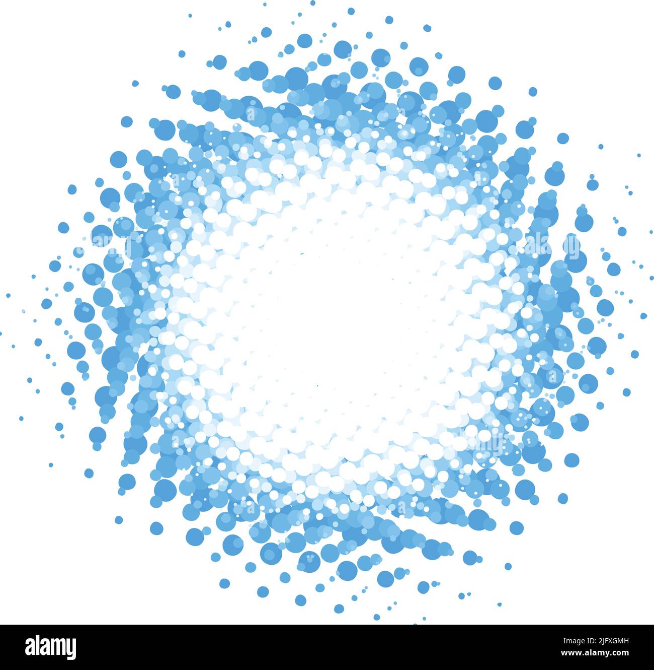 splash halftone effect, aqua blue on white background - vector artwork ...