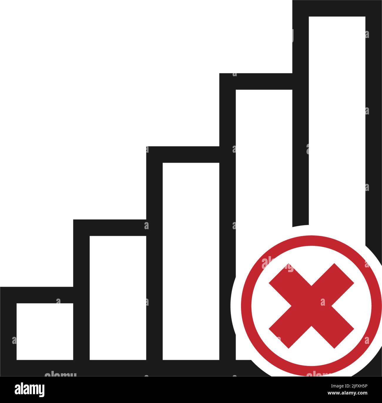 Signal disconected, signal cut off icon template vector Stock Vector ...