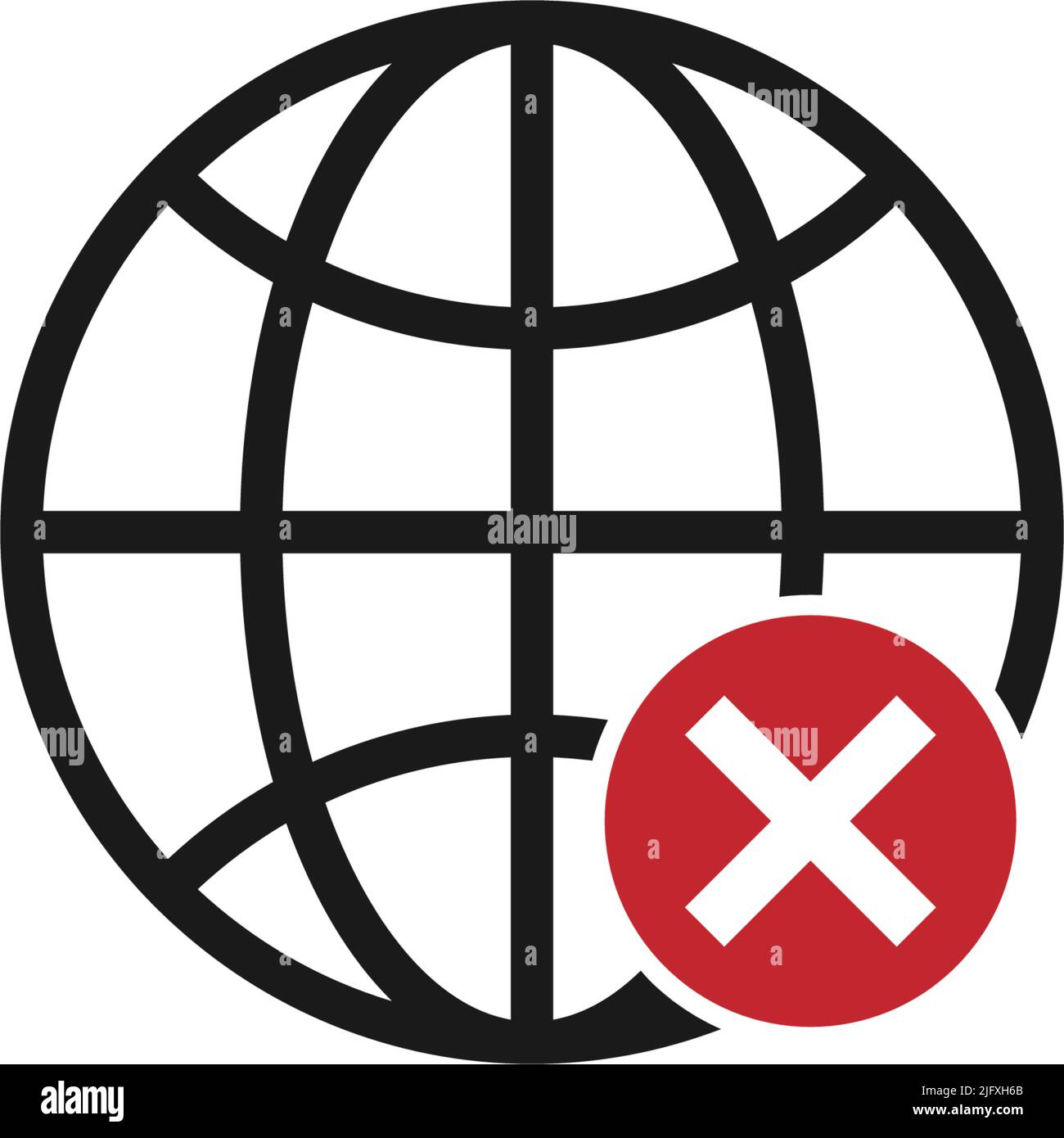 Signal disconected, signal cut off icon template vector Stock Vector ...