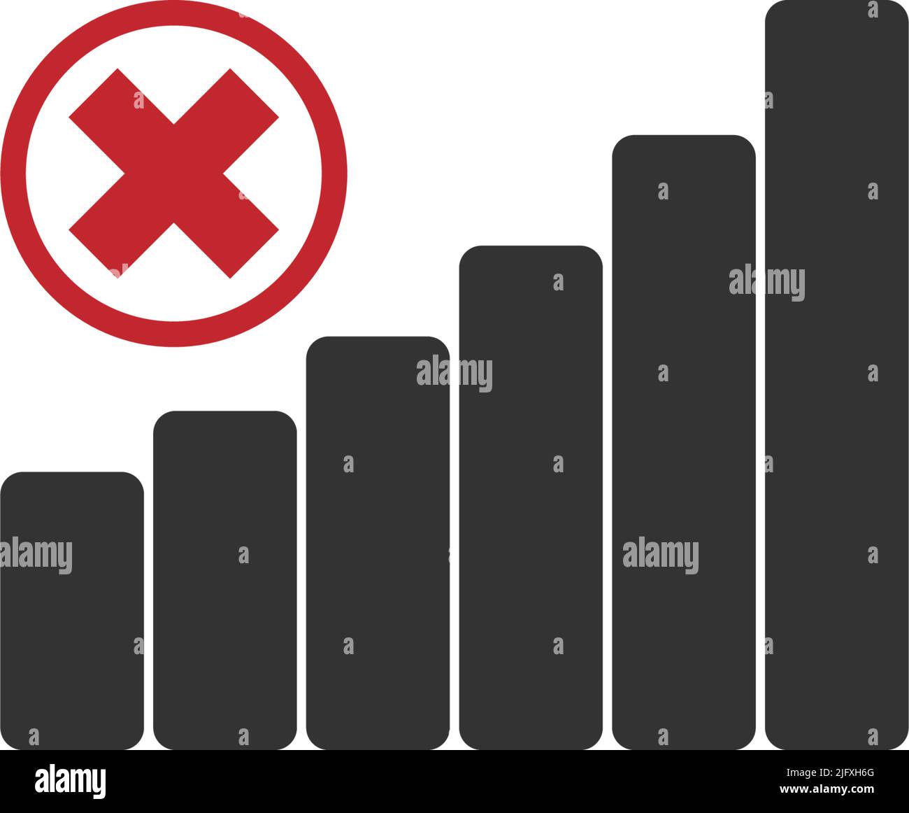 Signal disconected, signal cut off icon template vector Stock Vector ...