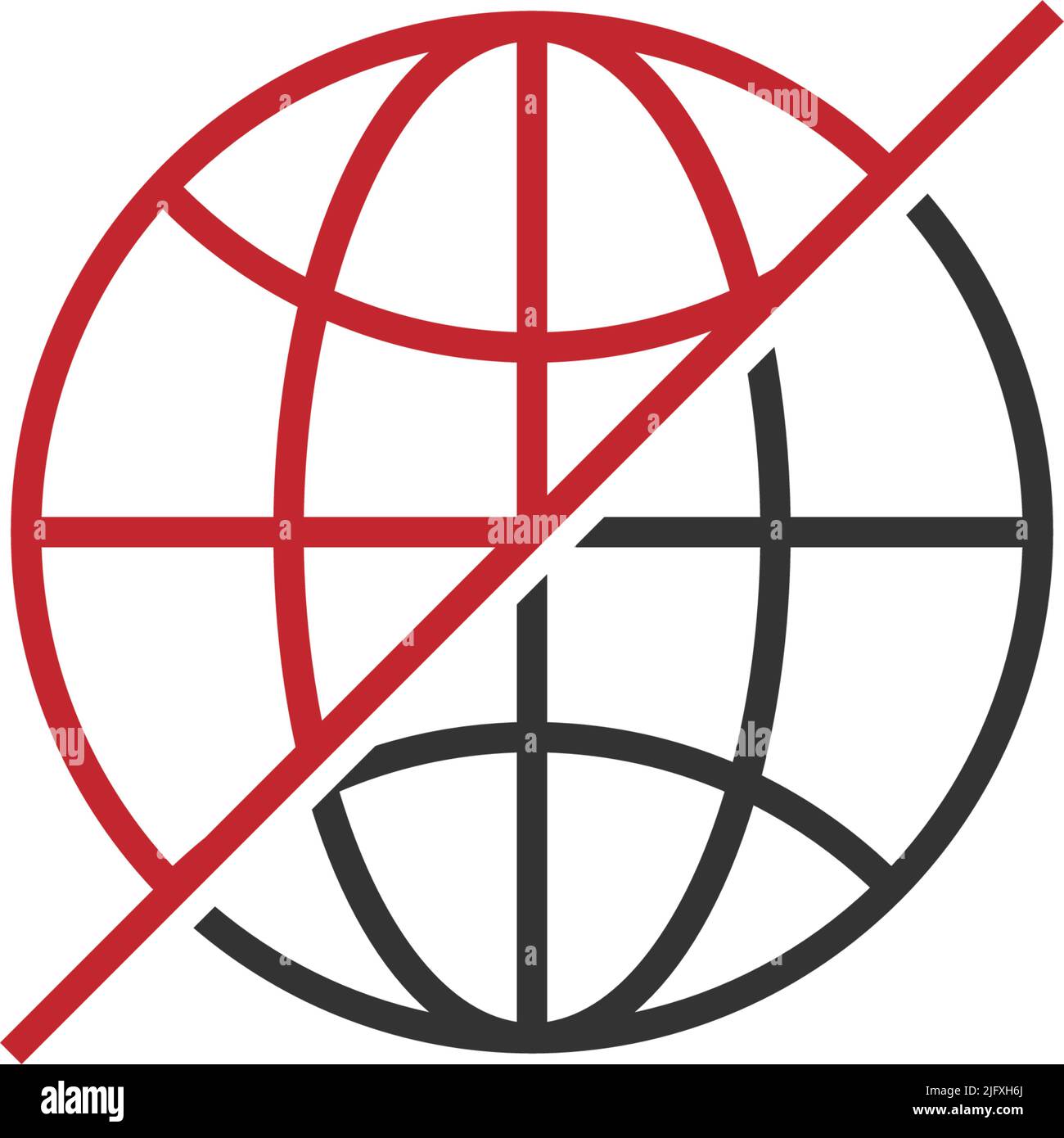 Signal disconected, signal cut off icon template vector Stock Vector ...