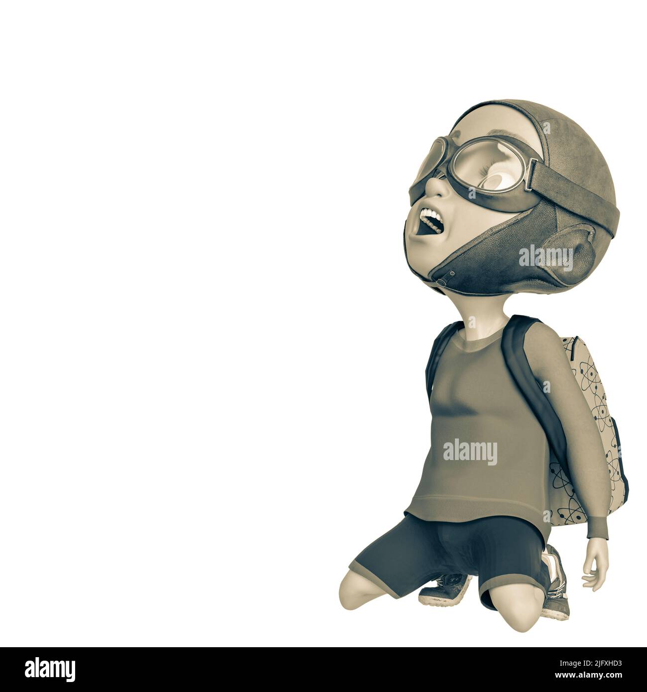 little boy cartoon amazed. This explorer guy in clipping path is very ...