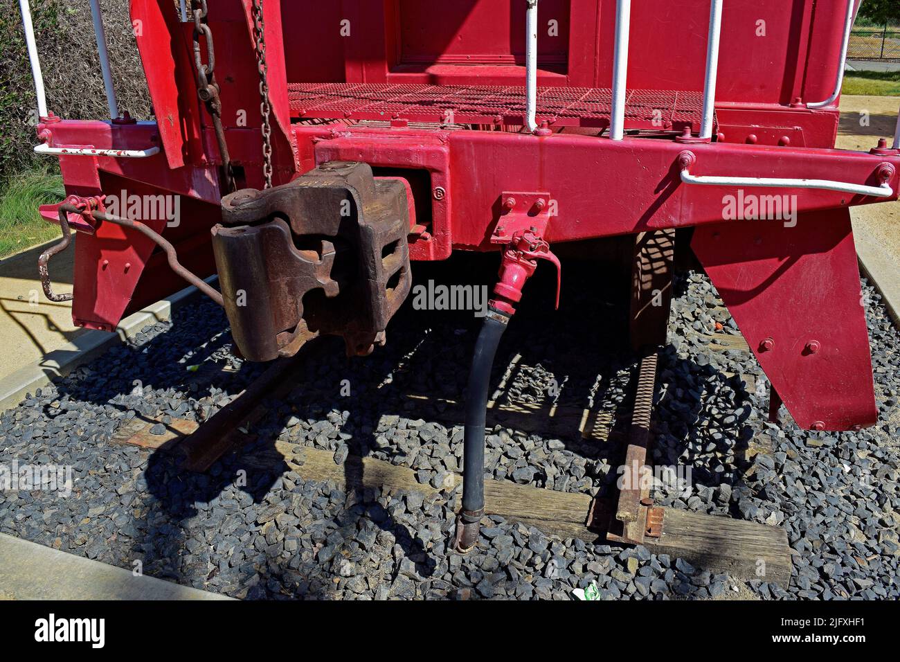 Caboose coupler Niles train station, Fremont, California Stock Photo ...