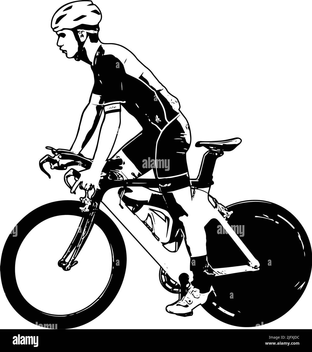 race bicyclist sketch illustration - vector Stock Vector Image & Art ...