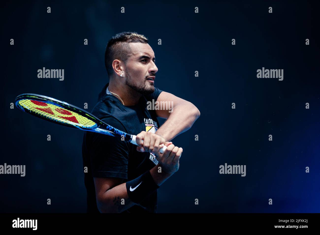 Nick kyrgios with racket hi-res stock photography and images - Alamy