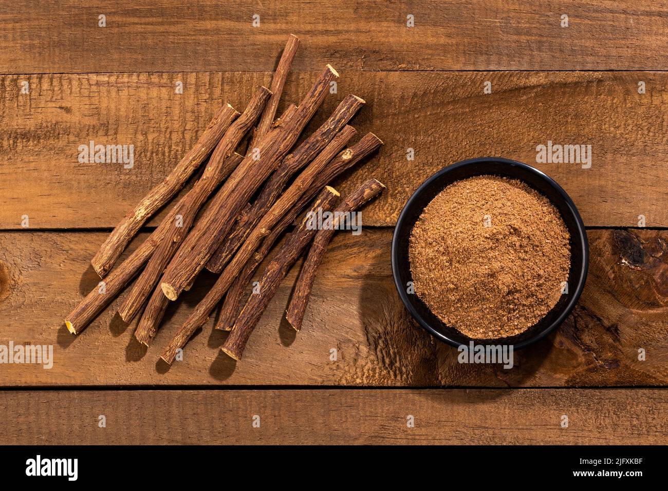 Ground stems of organic licorice - Glycyrrhiza glabra Stock Photo - Alamy