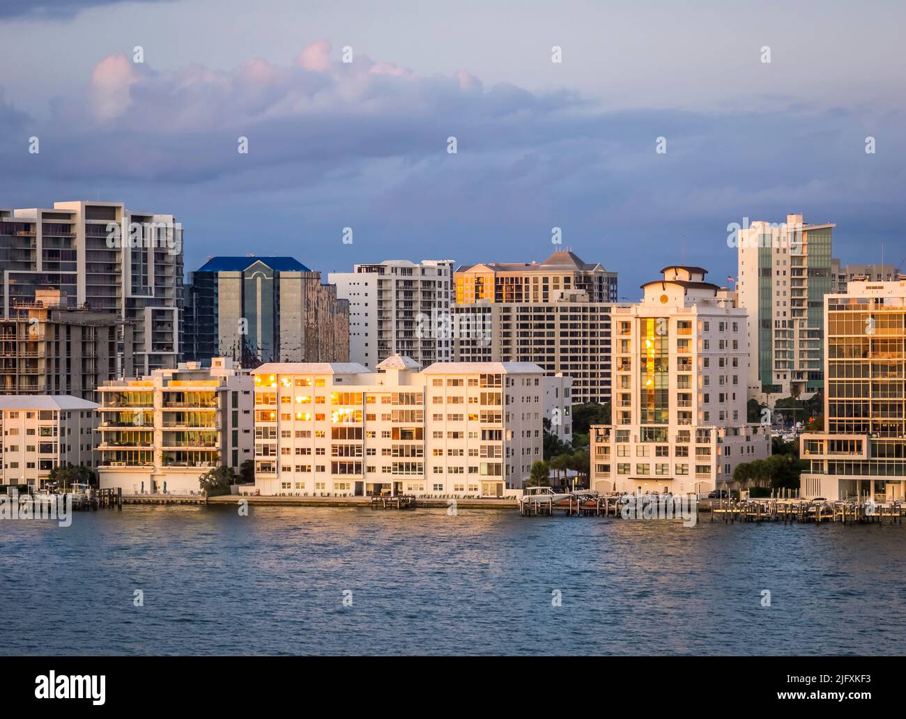 Golden Gate area of Sarasota Florida USA in late afternoon light Stock ...