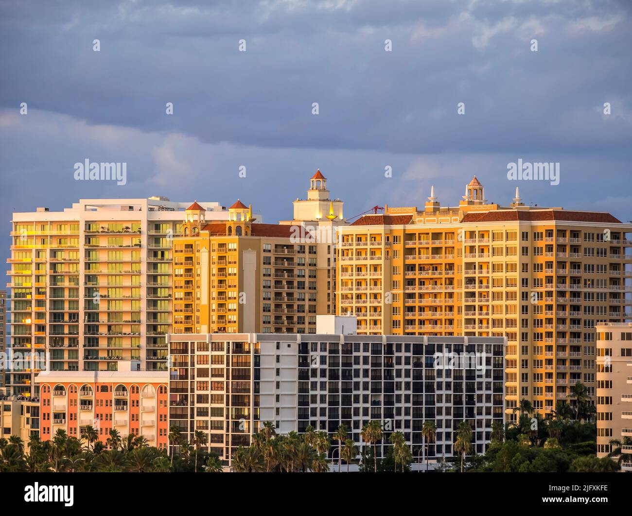 Golden Gate area of Sarasota Florida USA in late afternoon light Stock ...