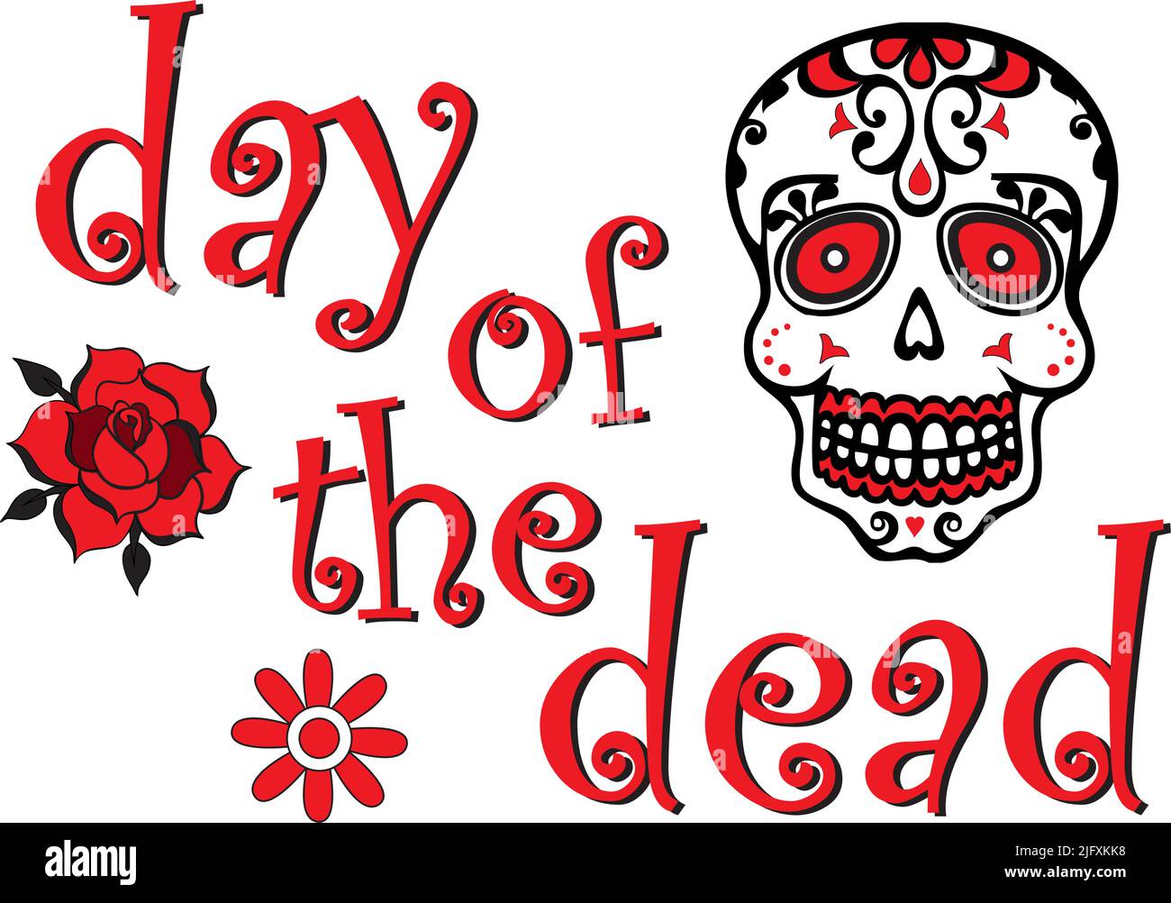 Sugar dead day skull Stock Vector Images - Alamy