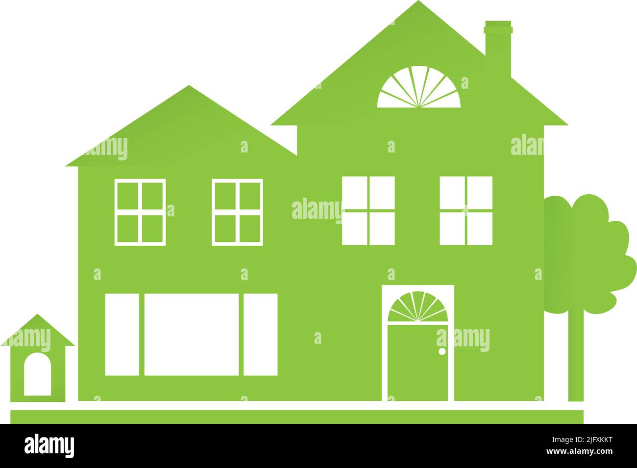 House with Trees Graphic Stock Vector Image & Art - Alamy