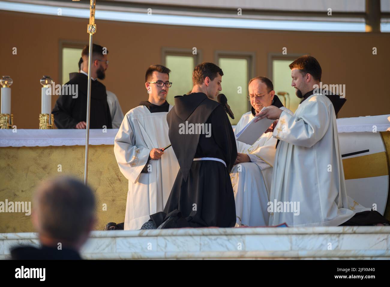 Profession of vows by six brothers of the Franciscan Province of ...