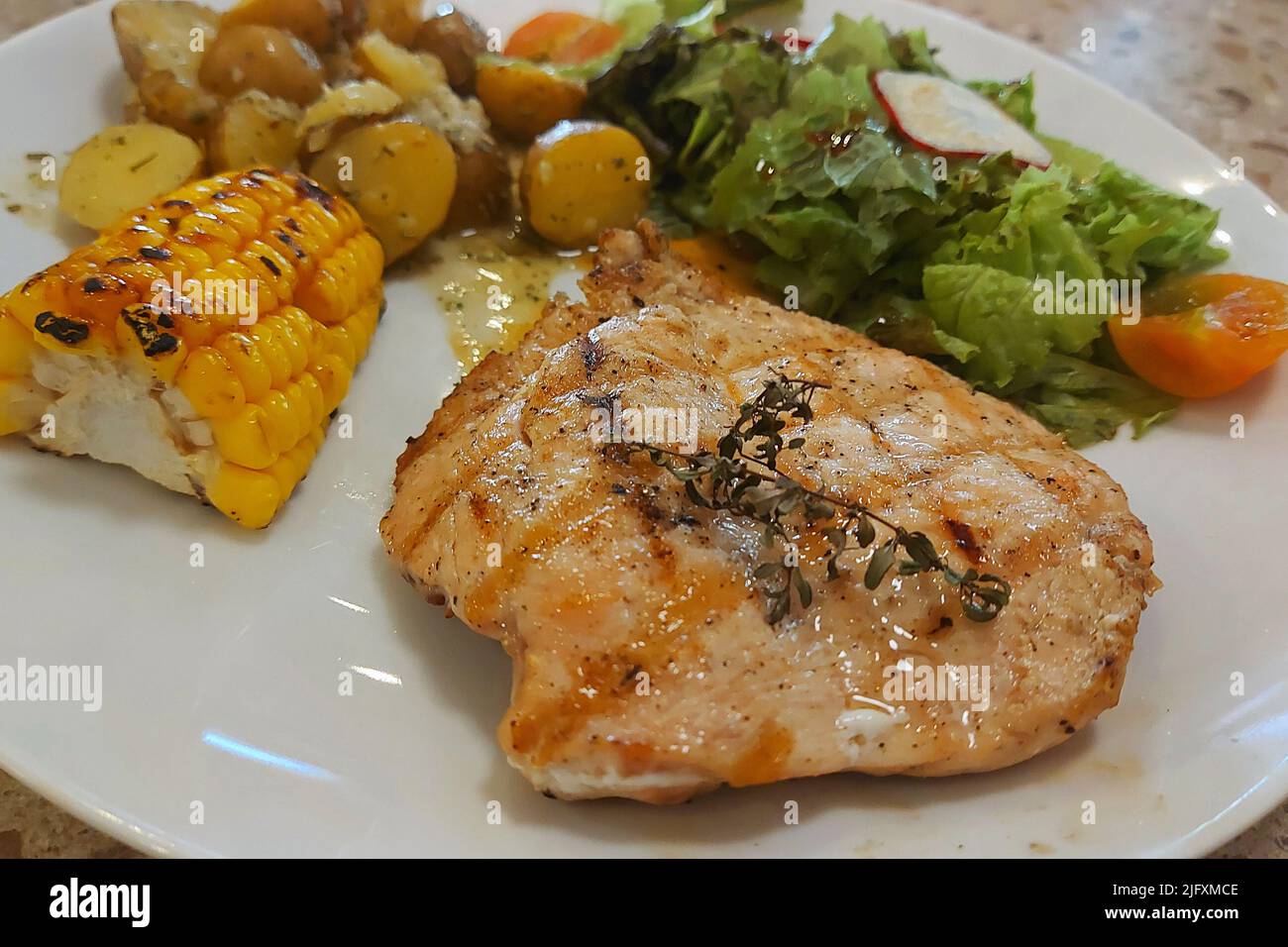 Chicken Steak at Lilikoi Cafe Jakarta Indonesia Stock Photo - Alamy