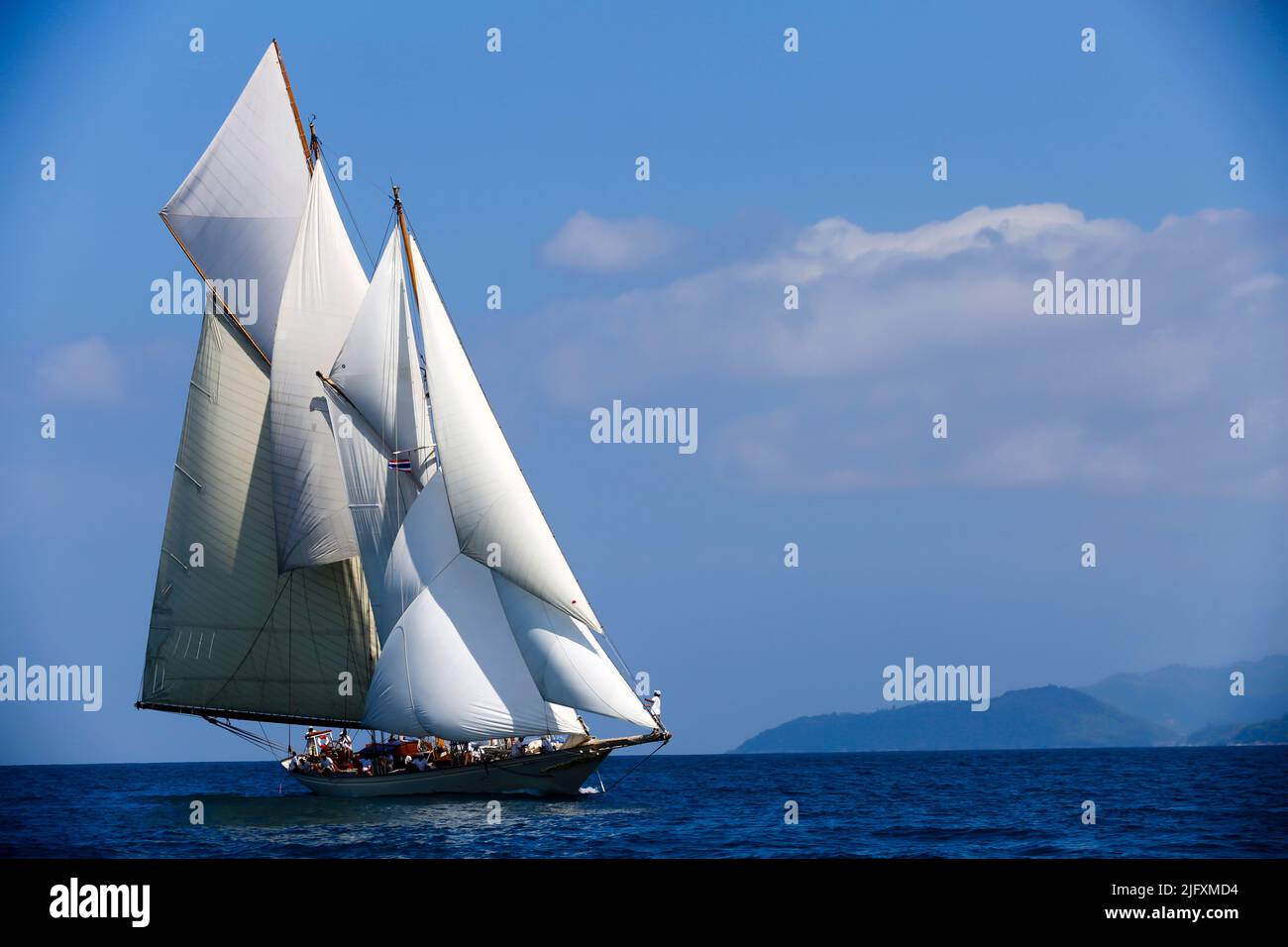 Luxury sailing ship schooner yacht cruising in Phuket Island, Phuket ...