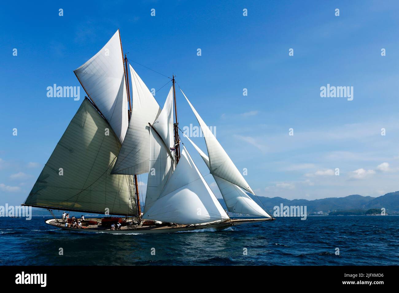 Luxury sailing ship schooner yacht cruising in Phuket Island, Phuket ...