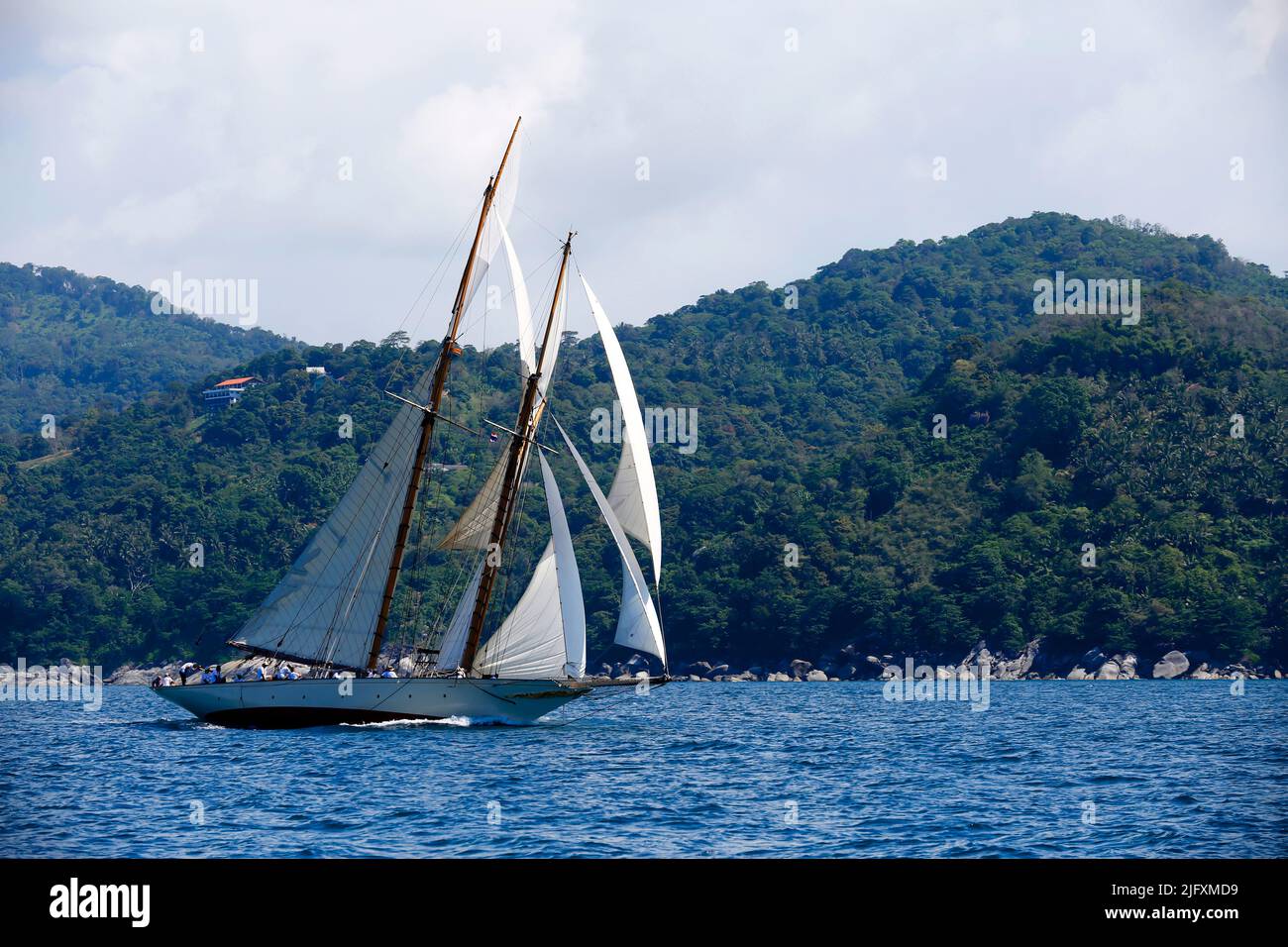 Luxury sailing ship schooner yacht cruising in Phuket Island, Phuket ...