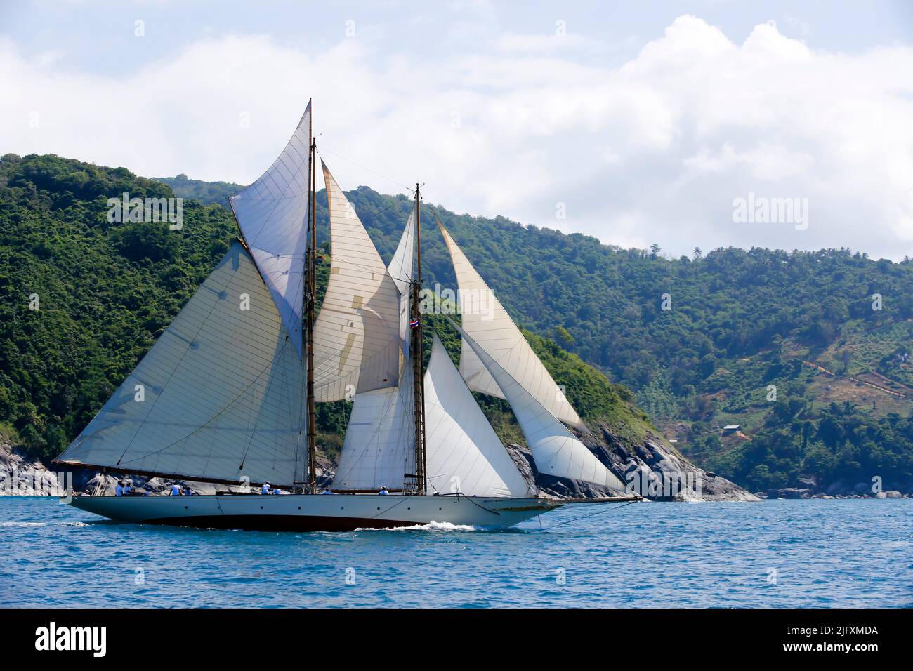 Luxury sailing ship schooner yacht cruising in Phuket Island, Phuket ...