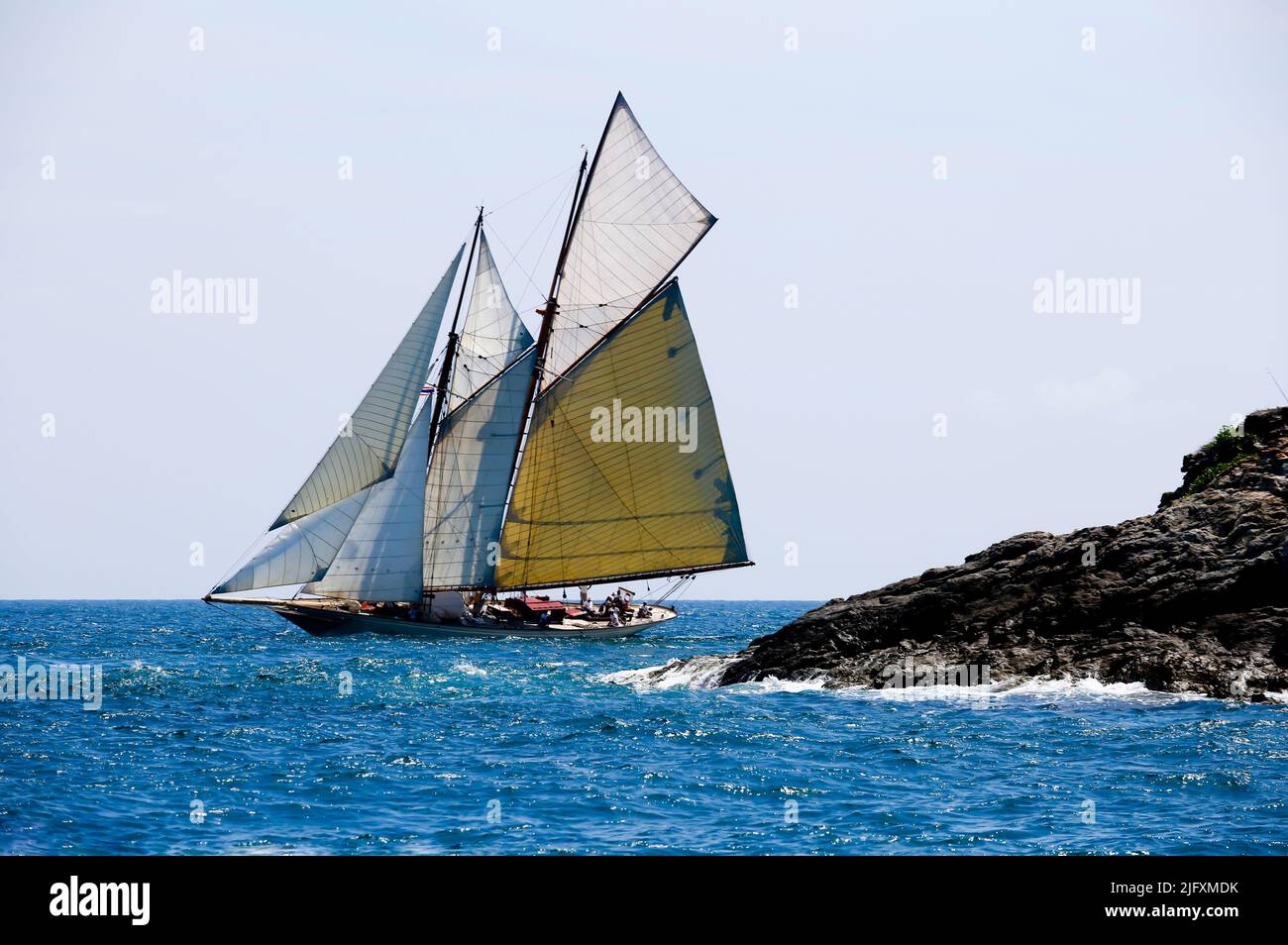 Luxury sailing ship schooner yacht cruising in Phuket Island, Phuket ...