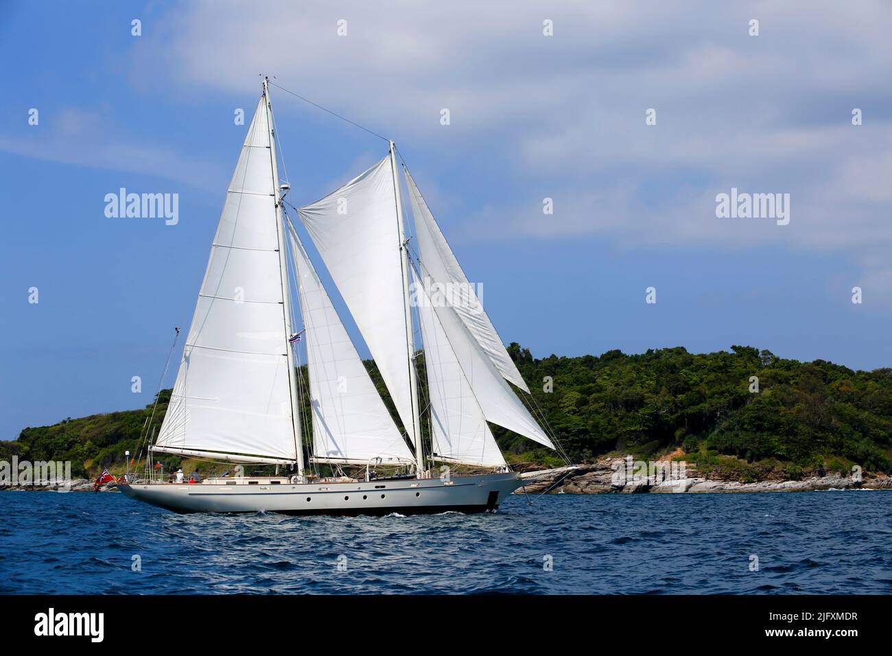 Luxury sailing ship schooner yacht cruising in Phuket Island, Phuket ...