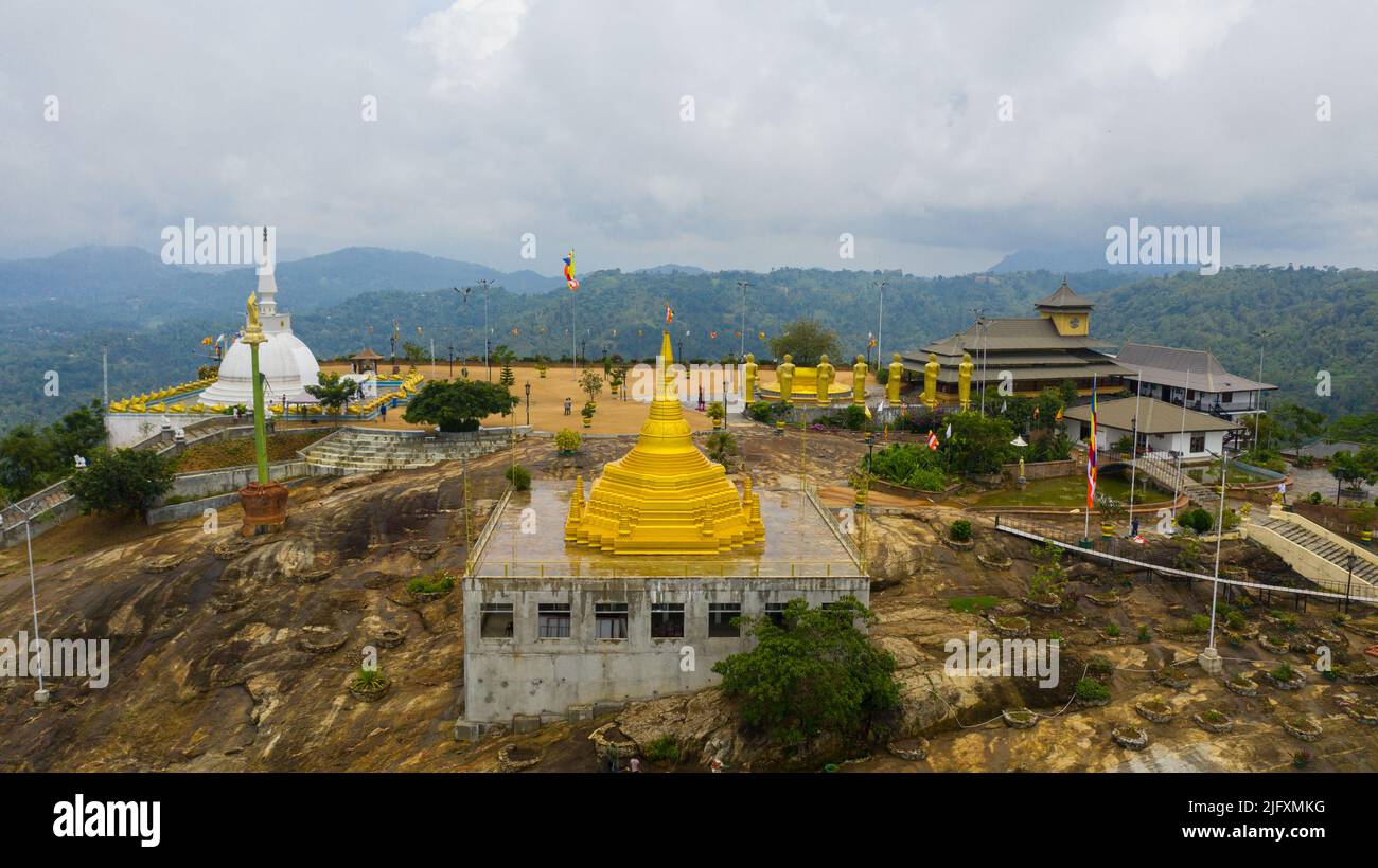Big building temple. Nelligala International Buddhist Center. Sri Lanka ...