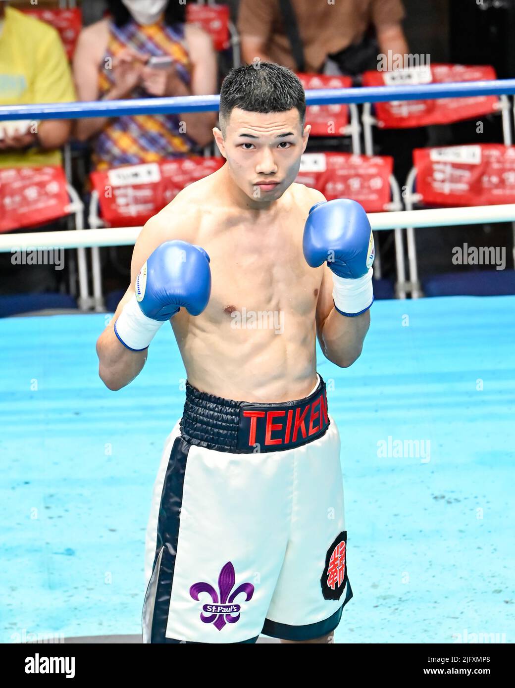 Tokyo, Japan. 2nd July, 2022. Riku Masuda of Japan won the Super flyweight bout at Korakuen Hall ...