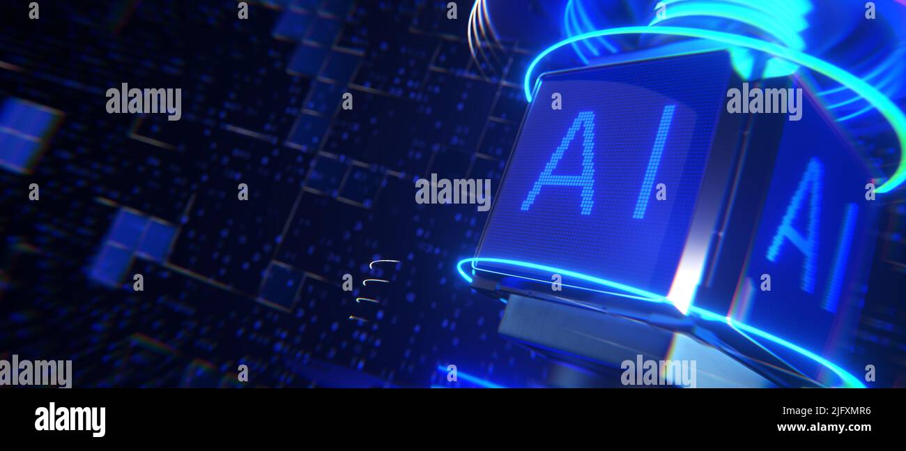 deep machine learning. The concept of artificial intelligence AI. The development of artificial ...