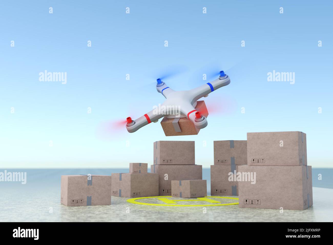 modern delivery service technology, delivery logistics using Quadcopter ...