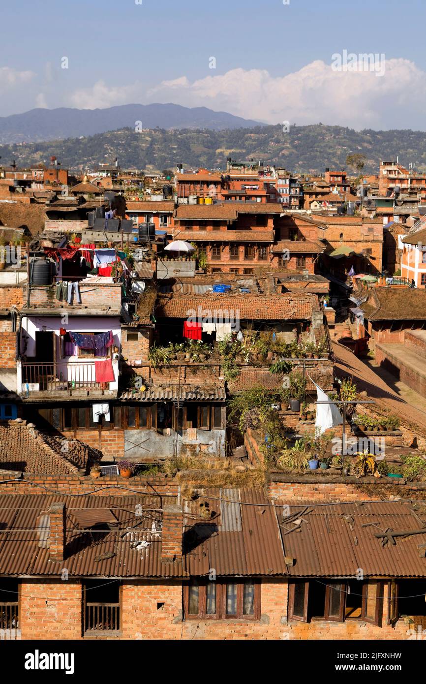 Urban density in the city of Bhaktapur, Nepal. Bhaktapur, known locally ...