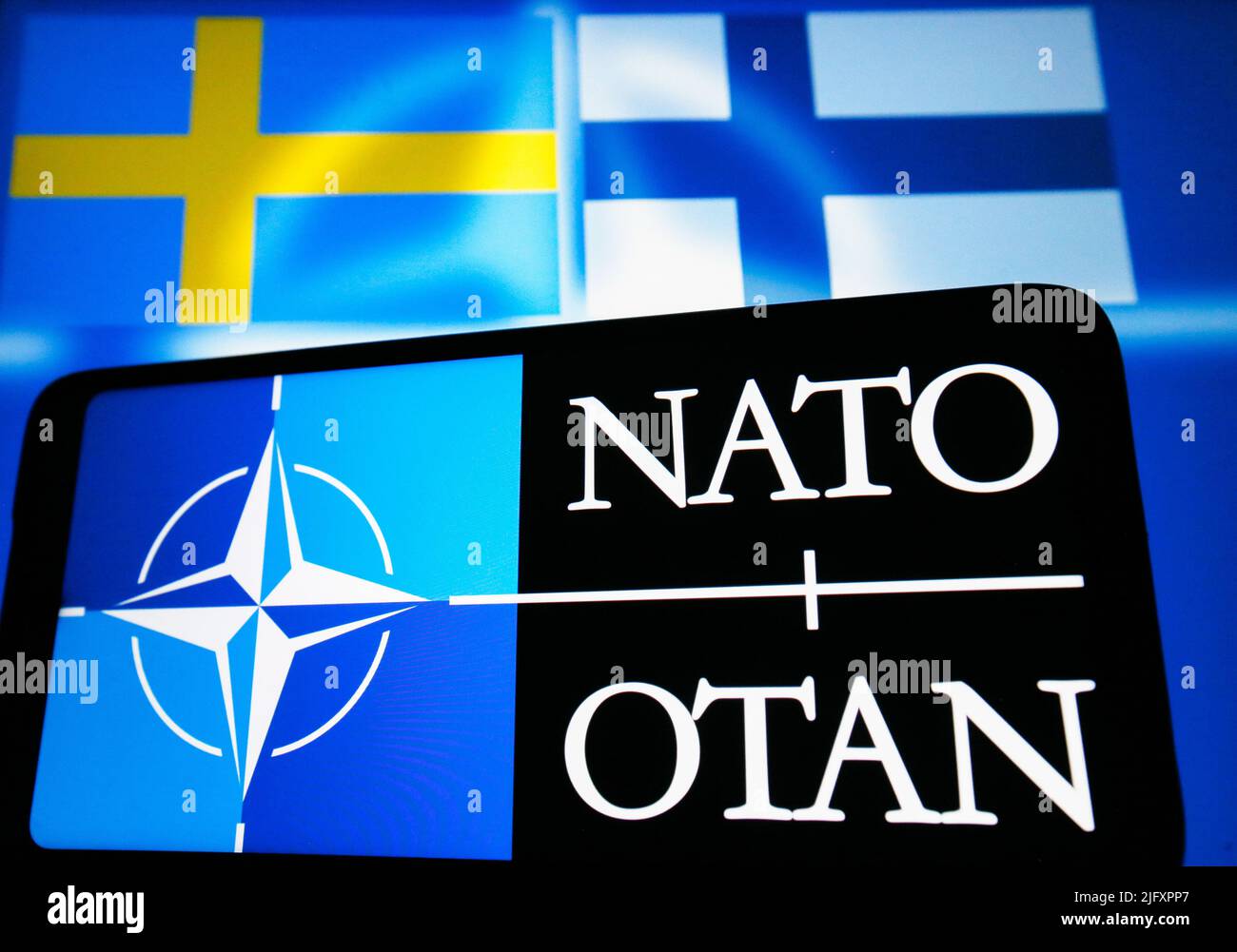 Nato logo screen hi-res stock photography and images - Alamy