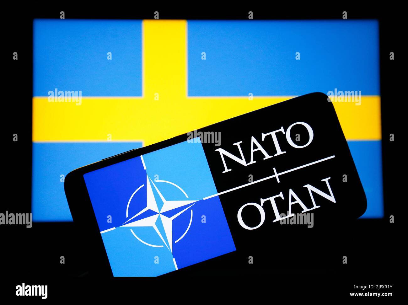 In this photo illustration, NATO (North Atlantic Treaty Organization ...