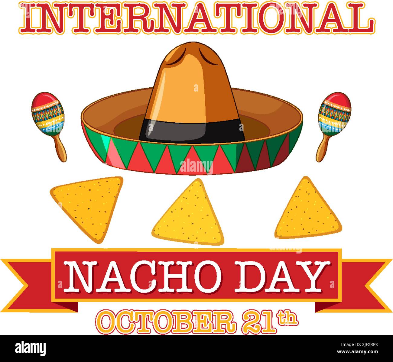 International Nacho Day Poster Design illustration Stock Vector Image ...