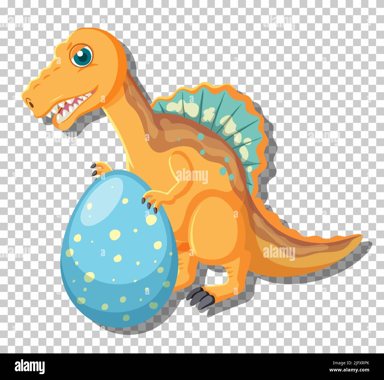 Cute spinosaurus dinosaur isolated illustration Stock Vector Image ...