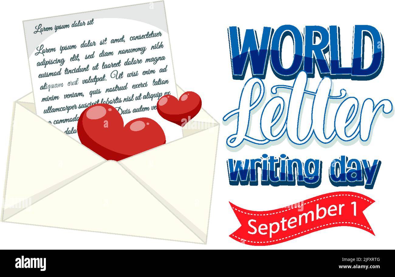 World Letter Writing Day Banner Design illustration Stock Vector Image ...
