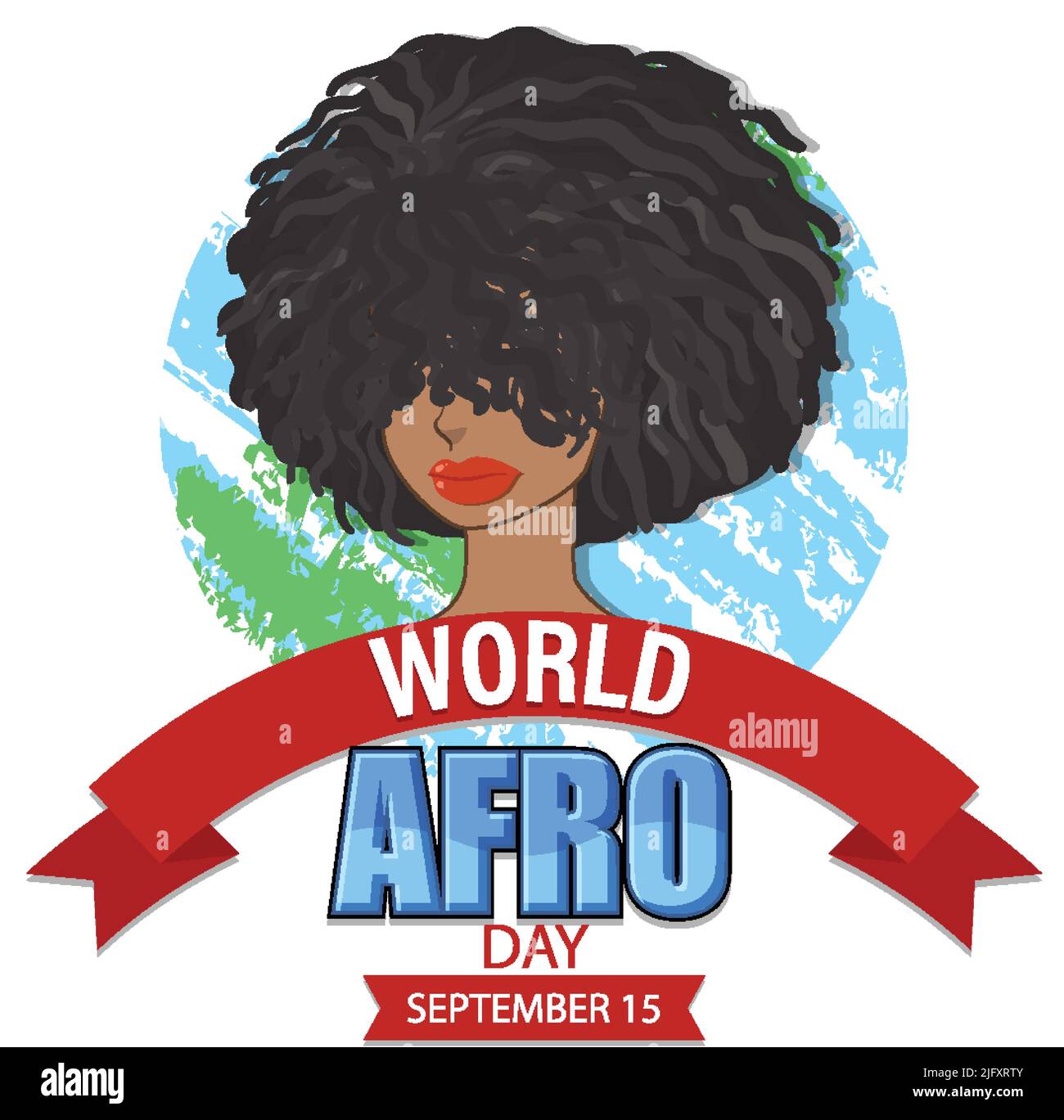 World Afro Day September 15 Banner Design illustration Stock Vector ...