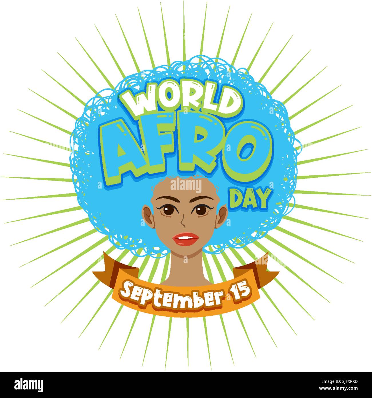 World Afro Day September 15 Banner Design illustration Stock Vector ...