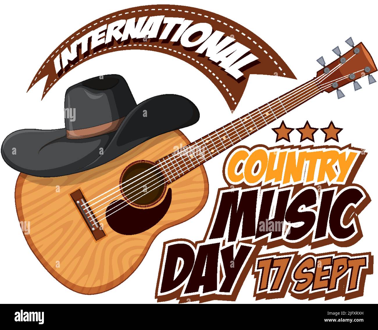 International Country Music Poster Design illustration Stock Vector ...