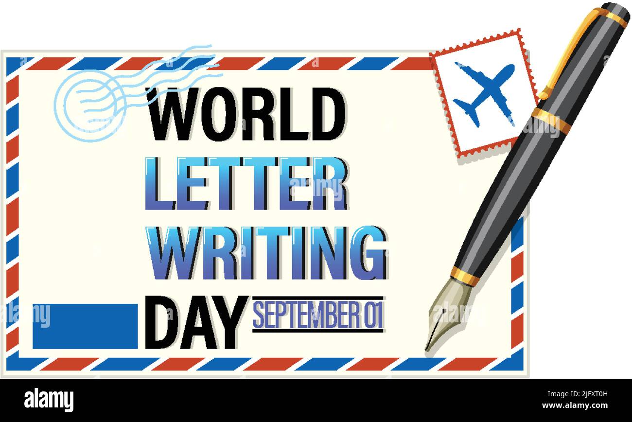 World Letter Writing Day Poster Design illustration Stock Vector Image ...