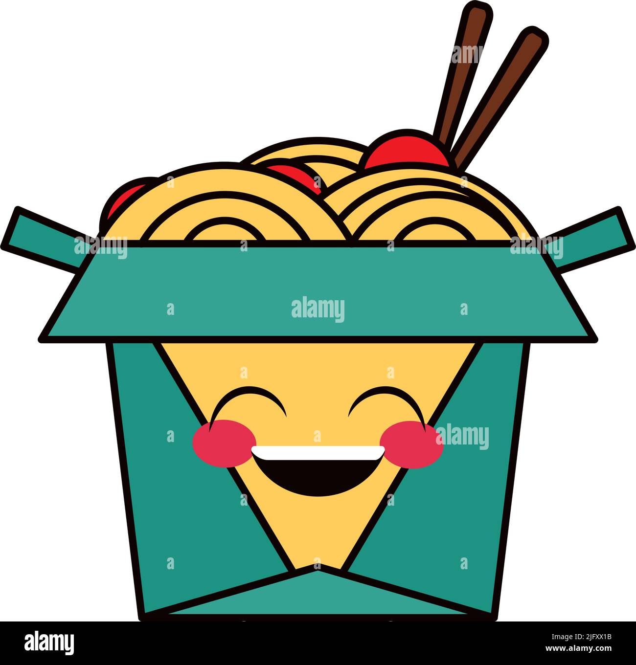 Kawaii noodles icon Cut Out Stock Images & Pictures - Alamy